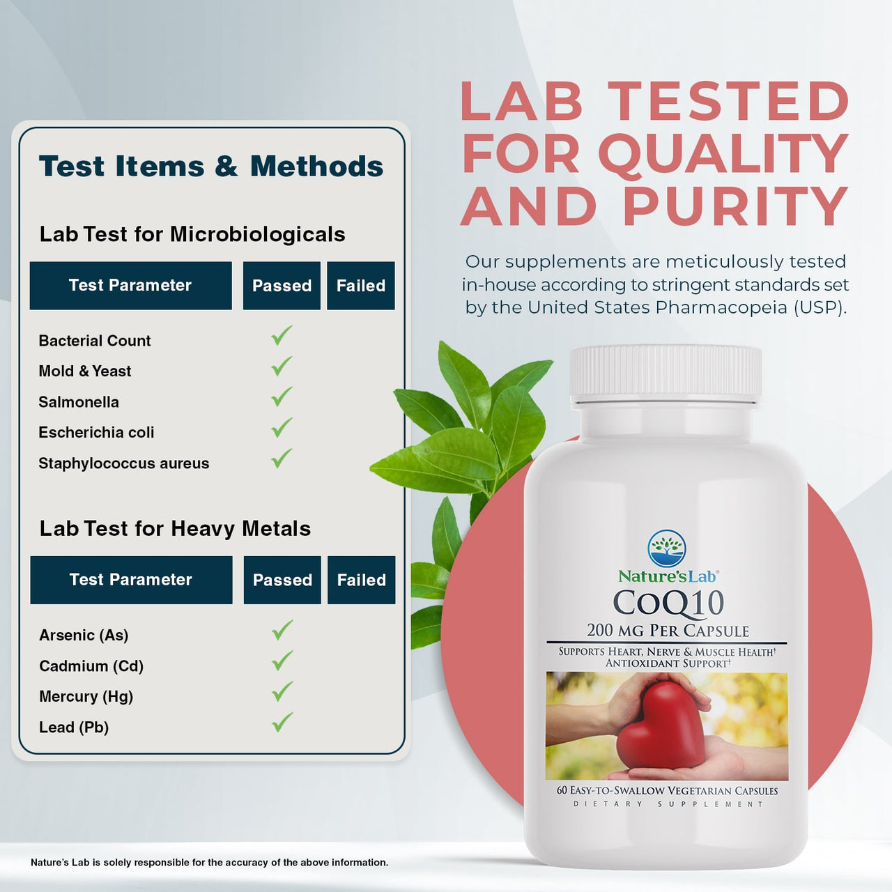 Nature's Lab CoQ10 200mg - Supports Heart, Nerve & Muscle Health