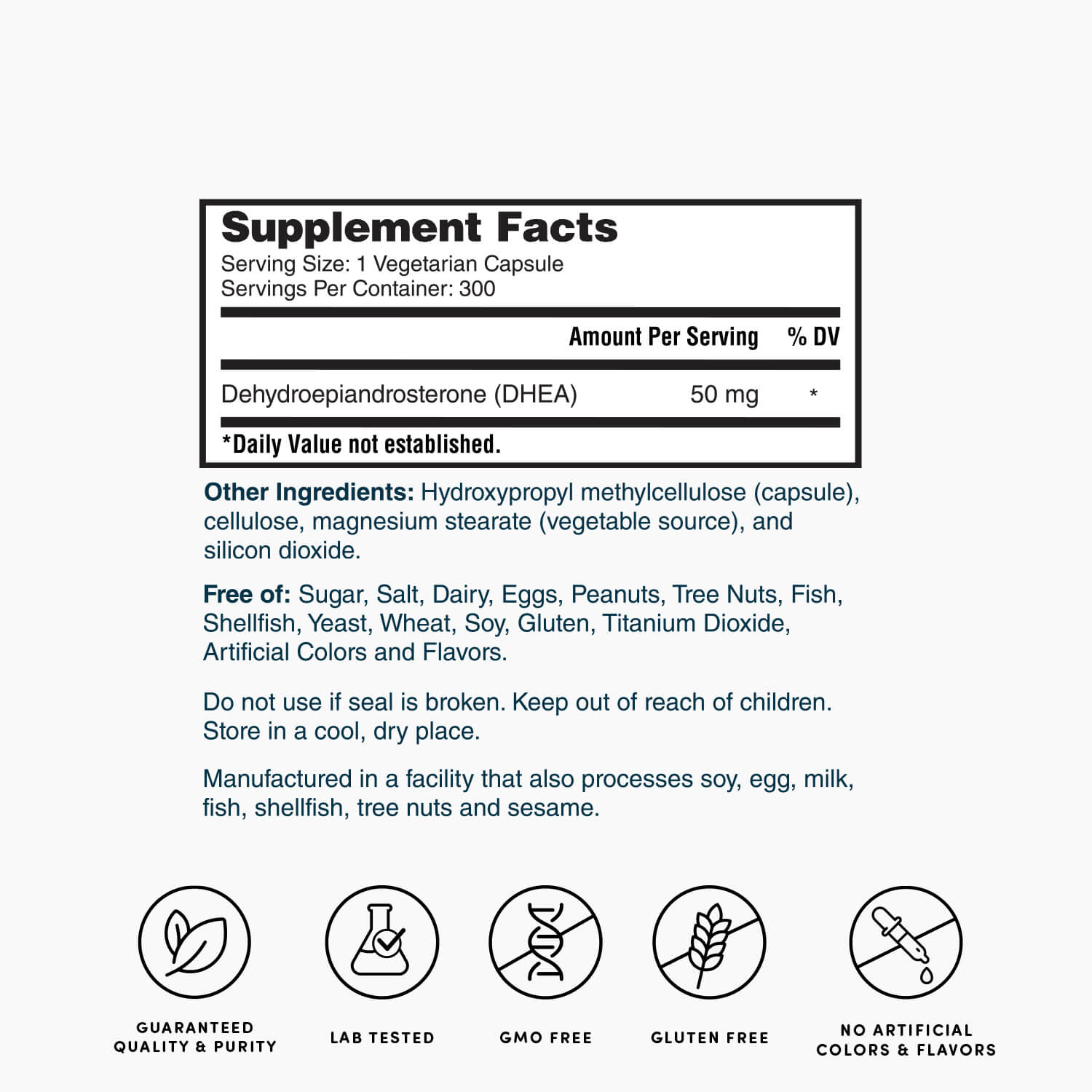 DHEA 50 mg | Hormone Balance Supplements * – Nature's Lab