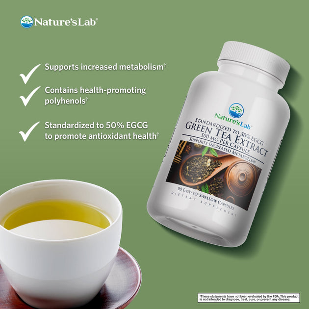 Nature's Lab Green Tea Extract - Supports Healthy Metabolism*