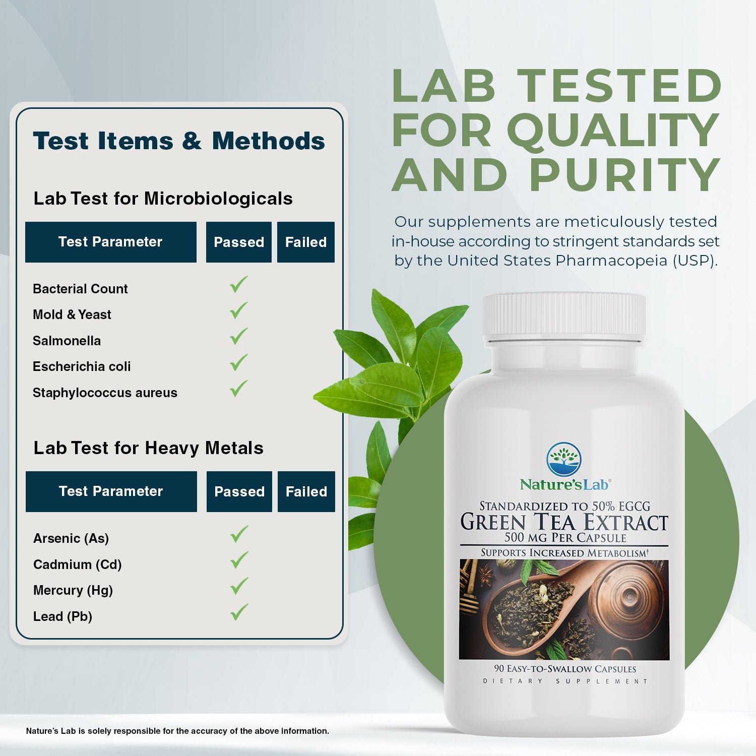 Nature's Lab Green Tea Extract - Supports Healthy Metabolism*