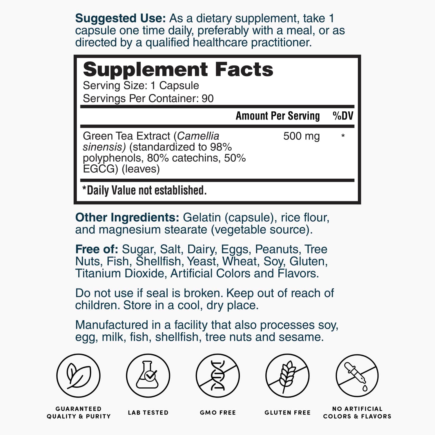 Nature's Lab Green Tea Extract - Supports Healthy Metabolism*