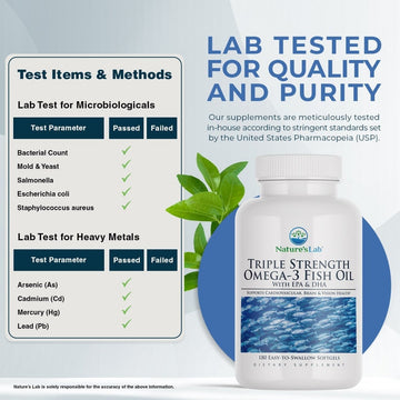 Triple Strength Omega-3 Fish Oil | Fish Oil Softgels – Nature's Lab