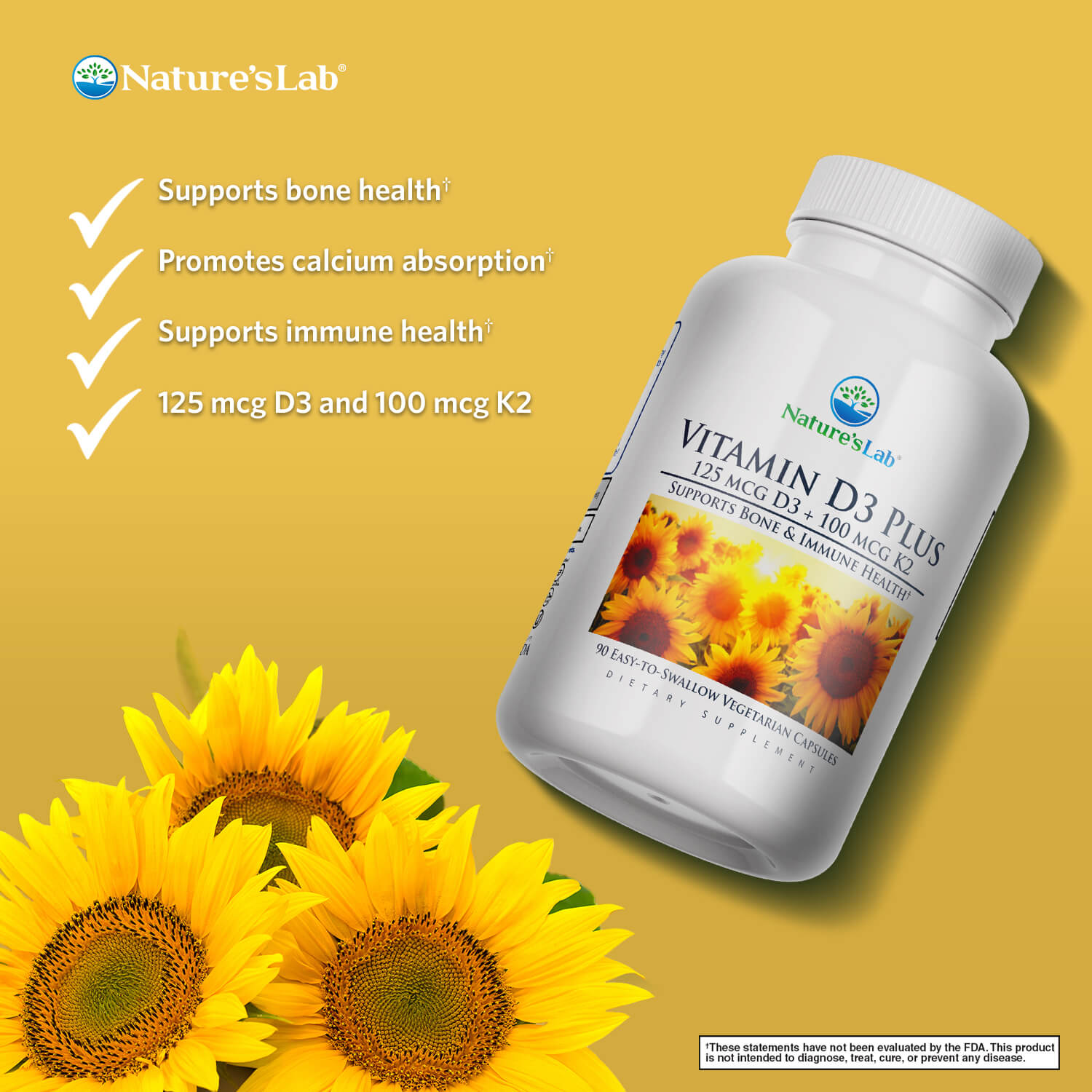 Nature's Lab Vitamin D3 Plus - Supports Immune System Health