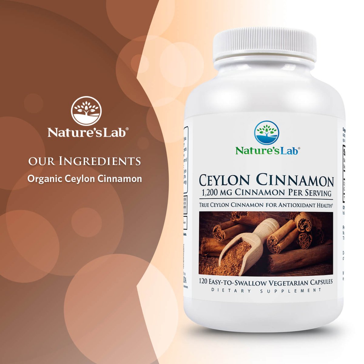 Ceylon Cinnamon Capsules | Cinnamon Supplement – Nature's Lab