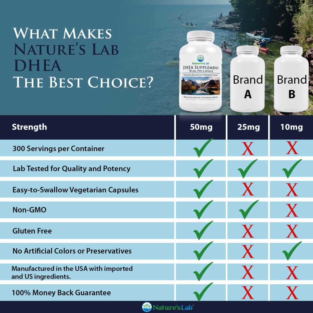 DHEA 50 mg | Hormone Balance Supplements * – Nature's Lab