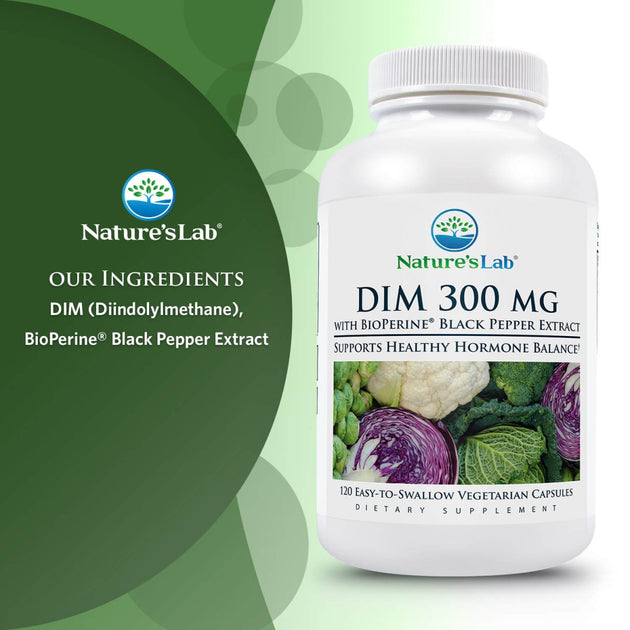 DIM 300mg | DIM Capsules | DIM with BioPerine® – Nature's Lab