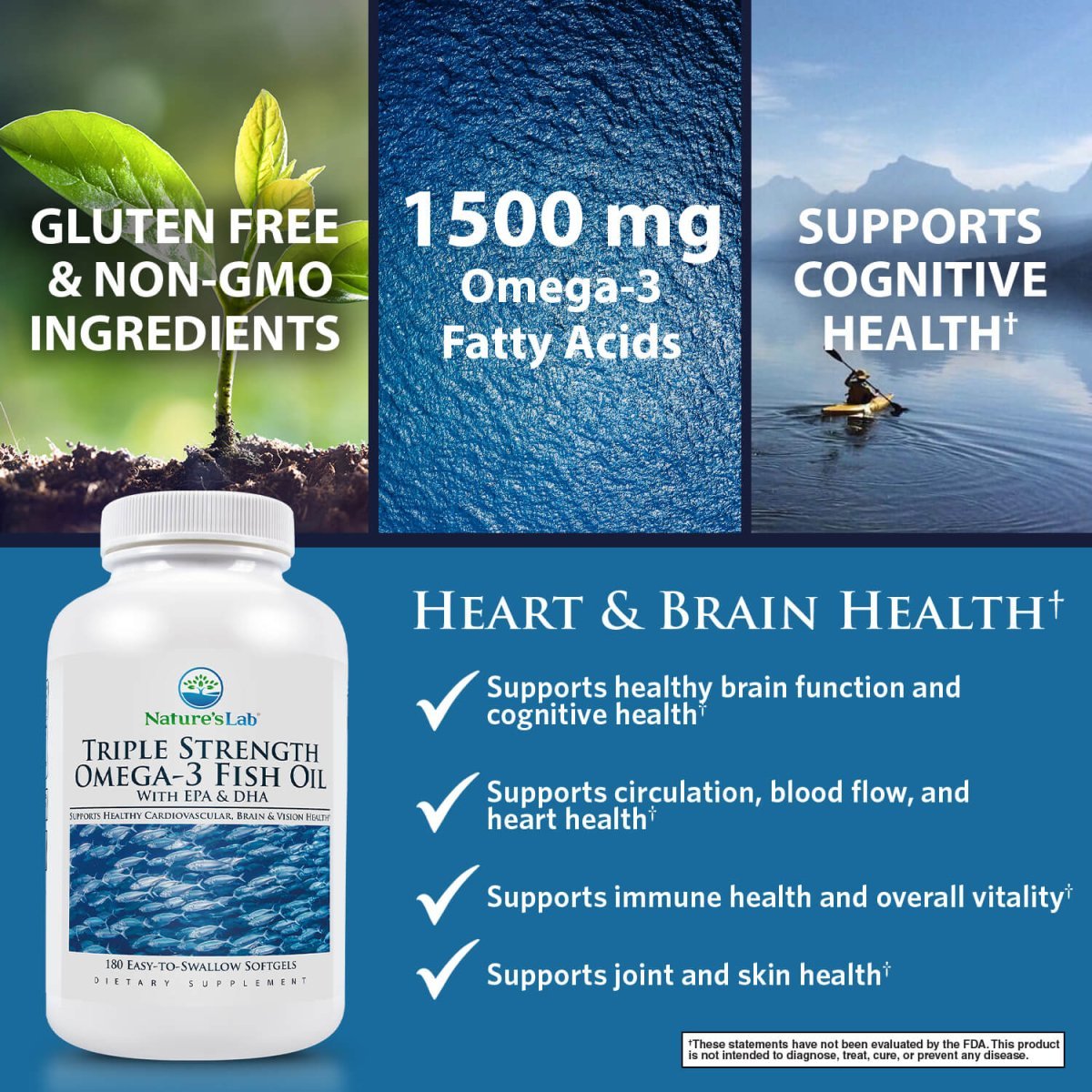 Triple Strength Omega-3 Fish Oil | Fish Oil Softgels – Nature's Lab