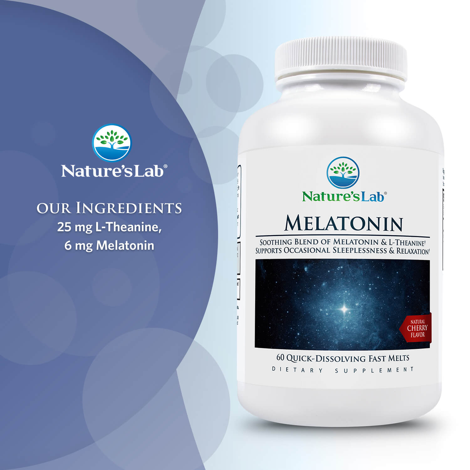 Nature’s Lab Melatonin - 60 Fast Melt Tablets – Nature's Lab